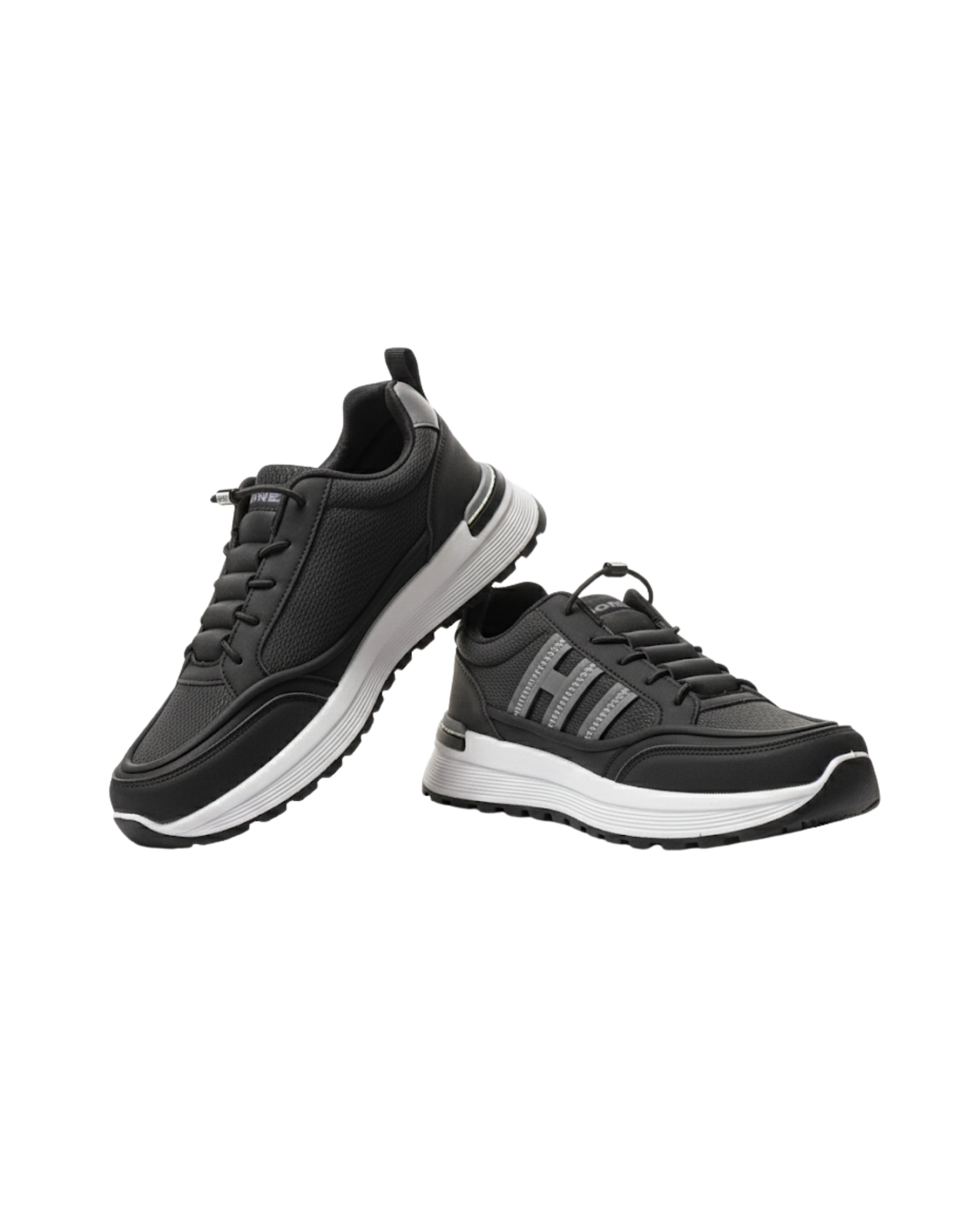 ONEZ 'Stealth' Hybrid Trainer Sneakers- Black Monochromatic ...